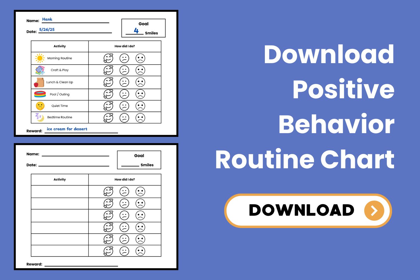 Make a Positive Behavior Routine for Kids + Free Printable Chart ...