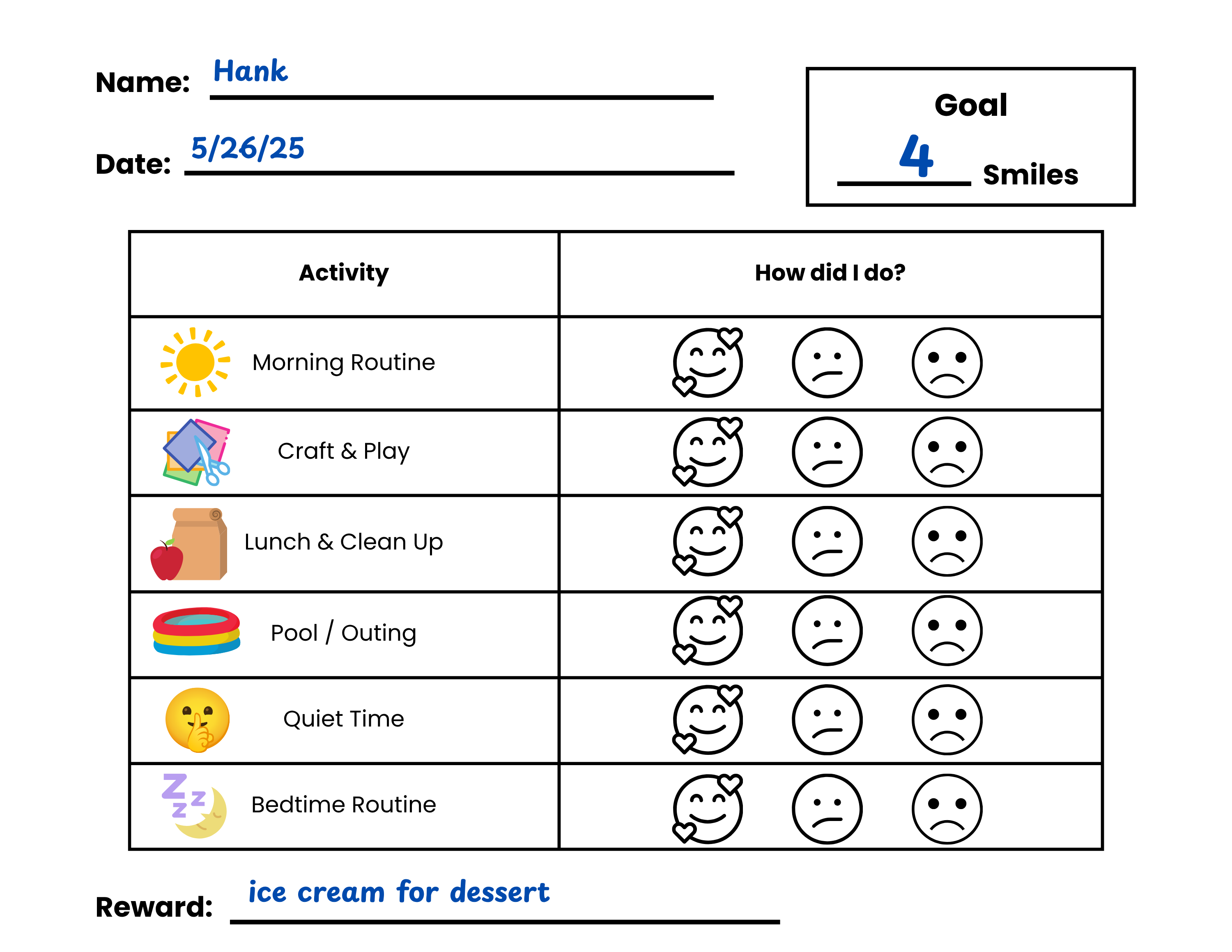 Make a Positive Behavior Routine for Kids + Free Printable Chart ...